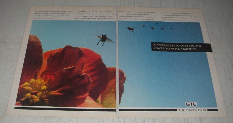 1991 GTE Telecommunications Ad - Accessible information. The power to ...