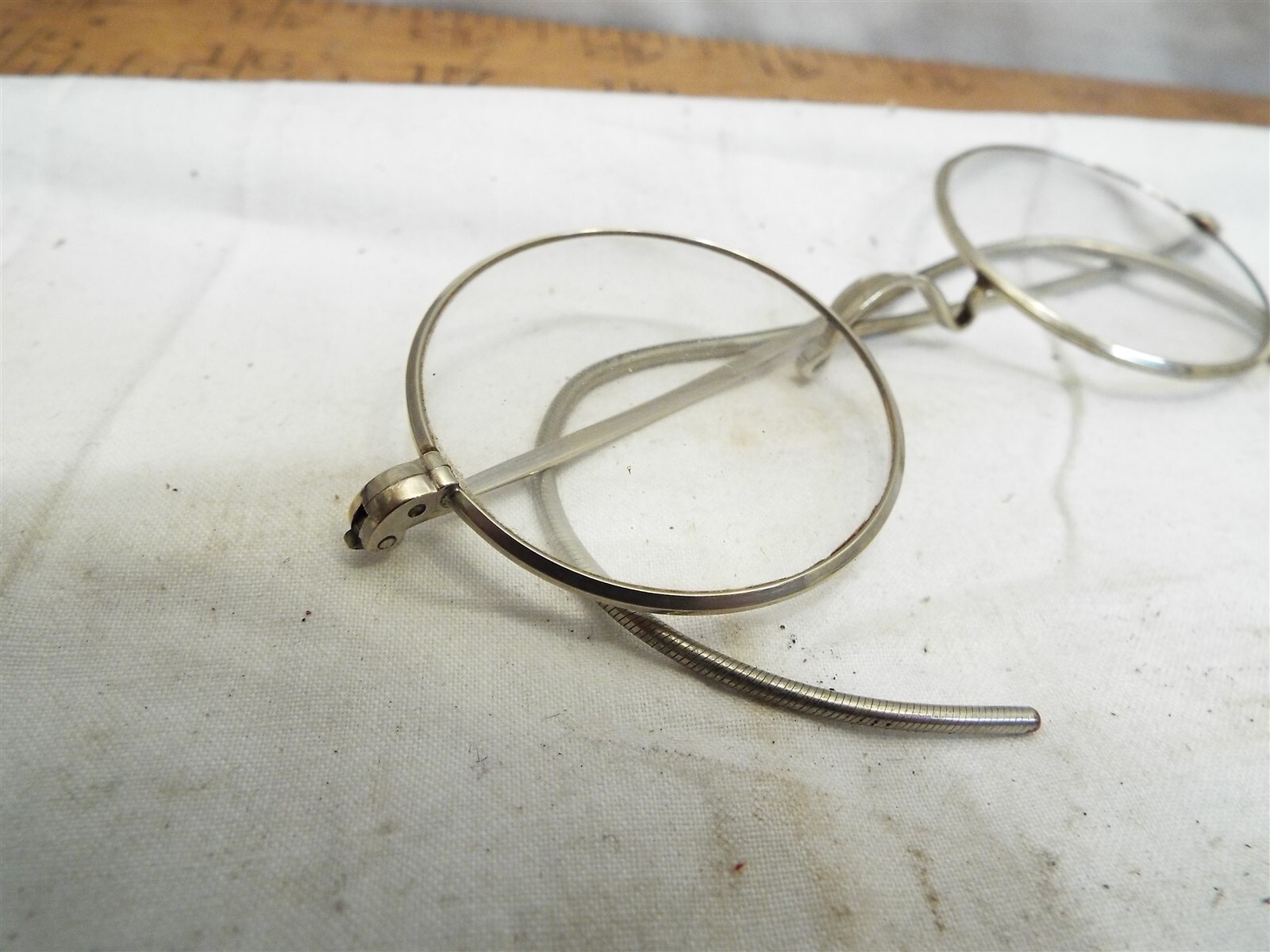 Old Circular Spectacles Silver Tone Round John Lennon Eye Glasses Ben ...