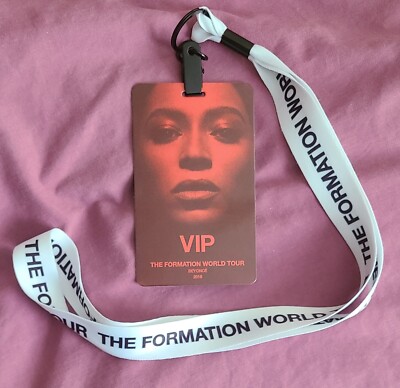 Offical Beyoncé The Formation World Tour Vip Pass W/ Lanyard | eBay