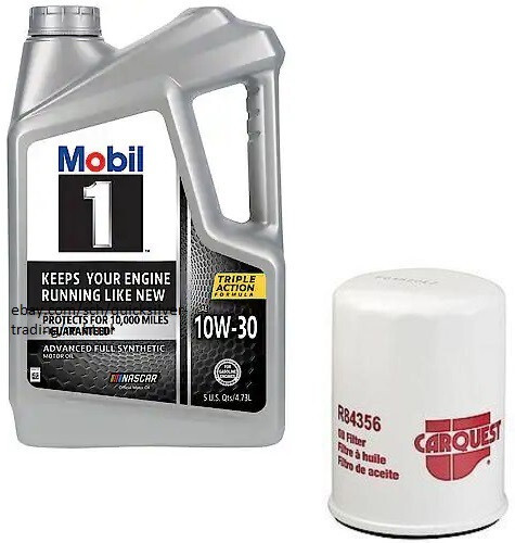 Carquest R84356 Eng. Oil Filter & 5 Qt's Mobil1 10w30 Adv. Full Syn ...