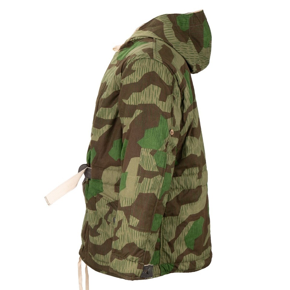 WW2 German Splinter Camo Padded Parka - Winter Jacket Coat Reversible ...