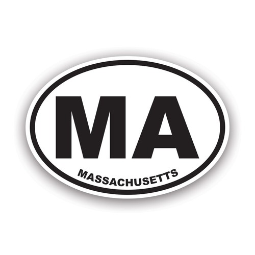 Massachusetts Euro Oval Sticker Decal - Weatherproof - ma | eBay
