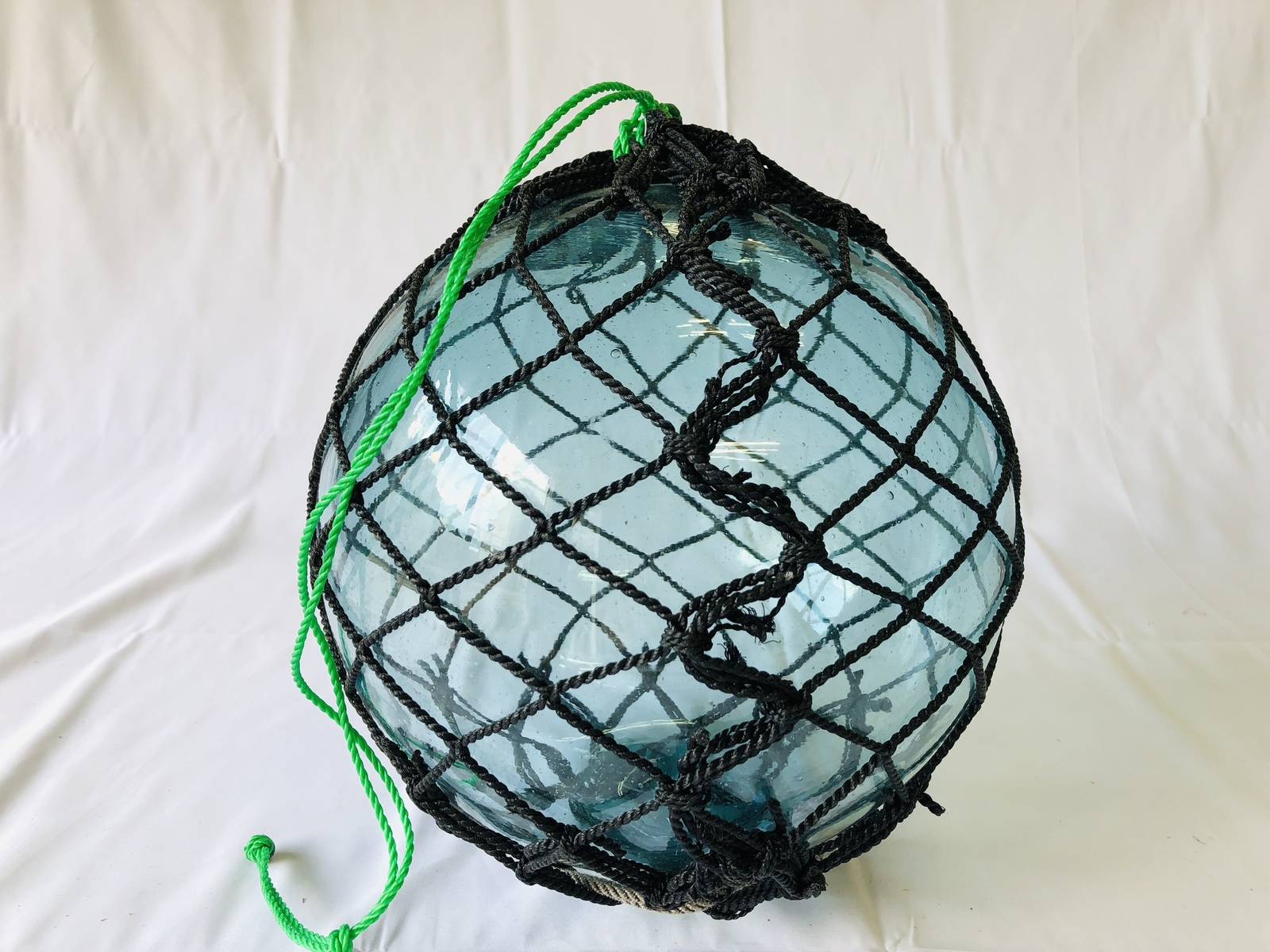 Y4408 FLOAT Glass Floating Ball fishing bouy net Japanese antique ...