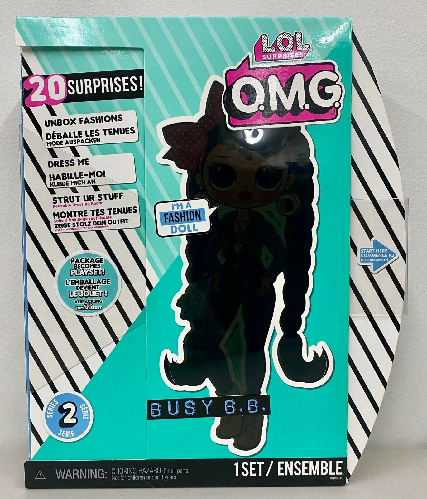 NEW L.O.L. Surprise O.M.G. Busy B.B. 10" Fashion Doll LOL OMG Series 2 ...