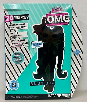 NEW L.O.L. Surprise O.M.G. Busy B.B. 10" Fashion Doll LOL OMG Series 2 ...