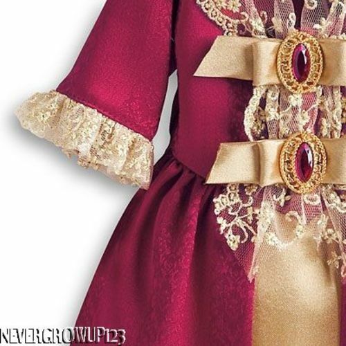 AMERICAN GIRL FELICITY'S BURGUNDY~RED~BERRY~GALA~BALL GOWN~DRESS~CAP ...