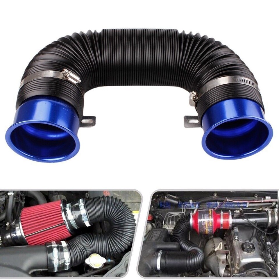 3'' Universal Flexible Car Cold Air Intake Hose Filter Pipe Telescopic ...