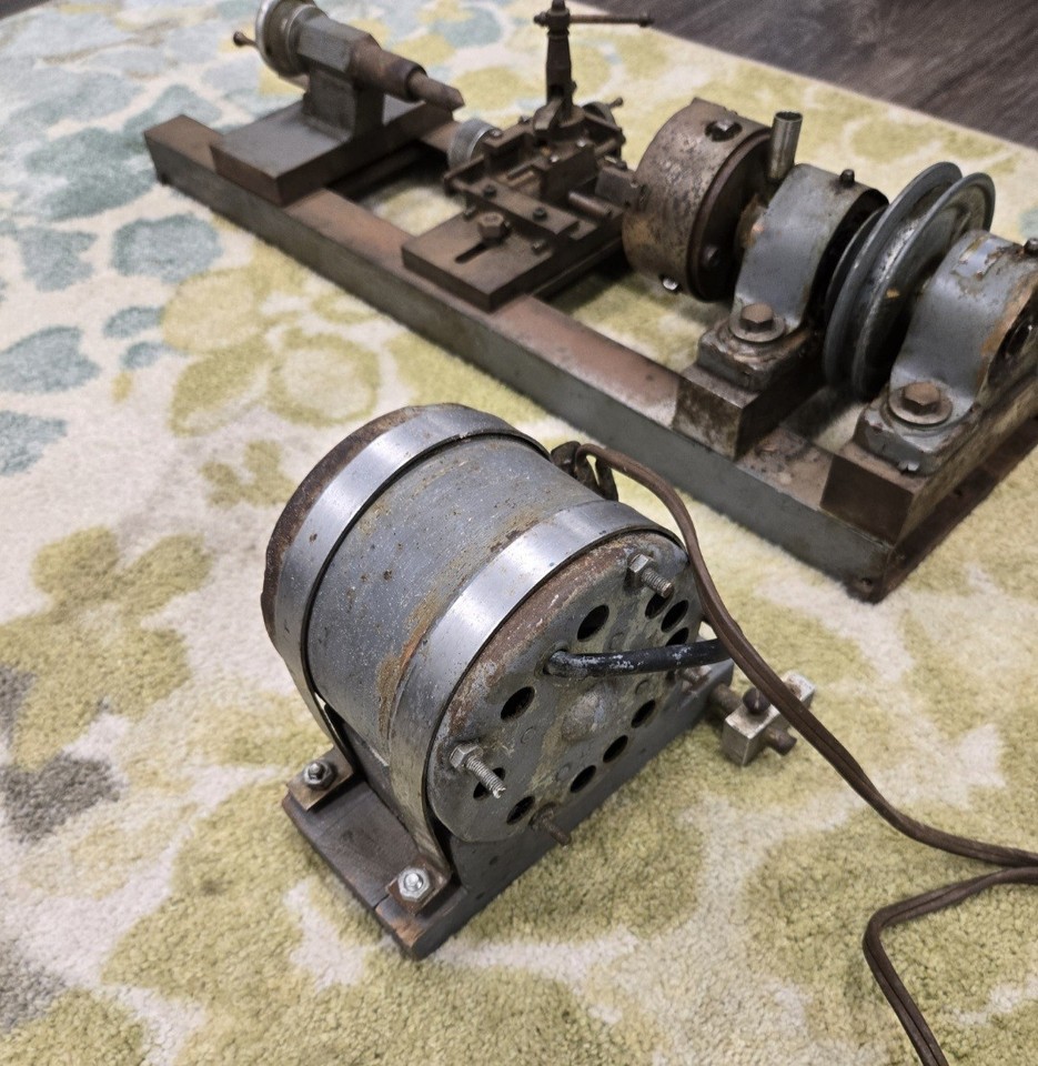 Vintage Metal Lathe With Motor Working | eBay
