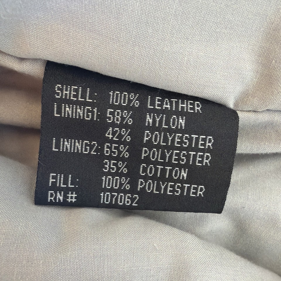 Men's Real Black Leather Jacket Izod Large Zip Up. Has Out And Inside ...