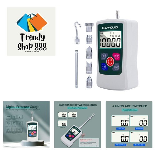 Compact 500N Push-Pull Force Gauge with Real-Time & Peak Testing ...
