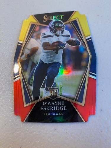 2021 Panini NFL Select Dwayne Eskridge Yellow/Red Die-Cut RC #160 ...