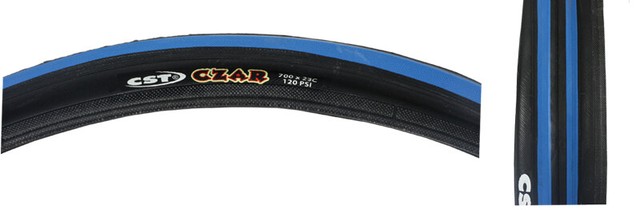 CST Czar Comp Tire Black Blue 700x23c Clincher Road Race Fixed Gear ...