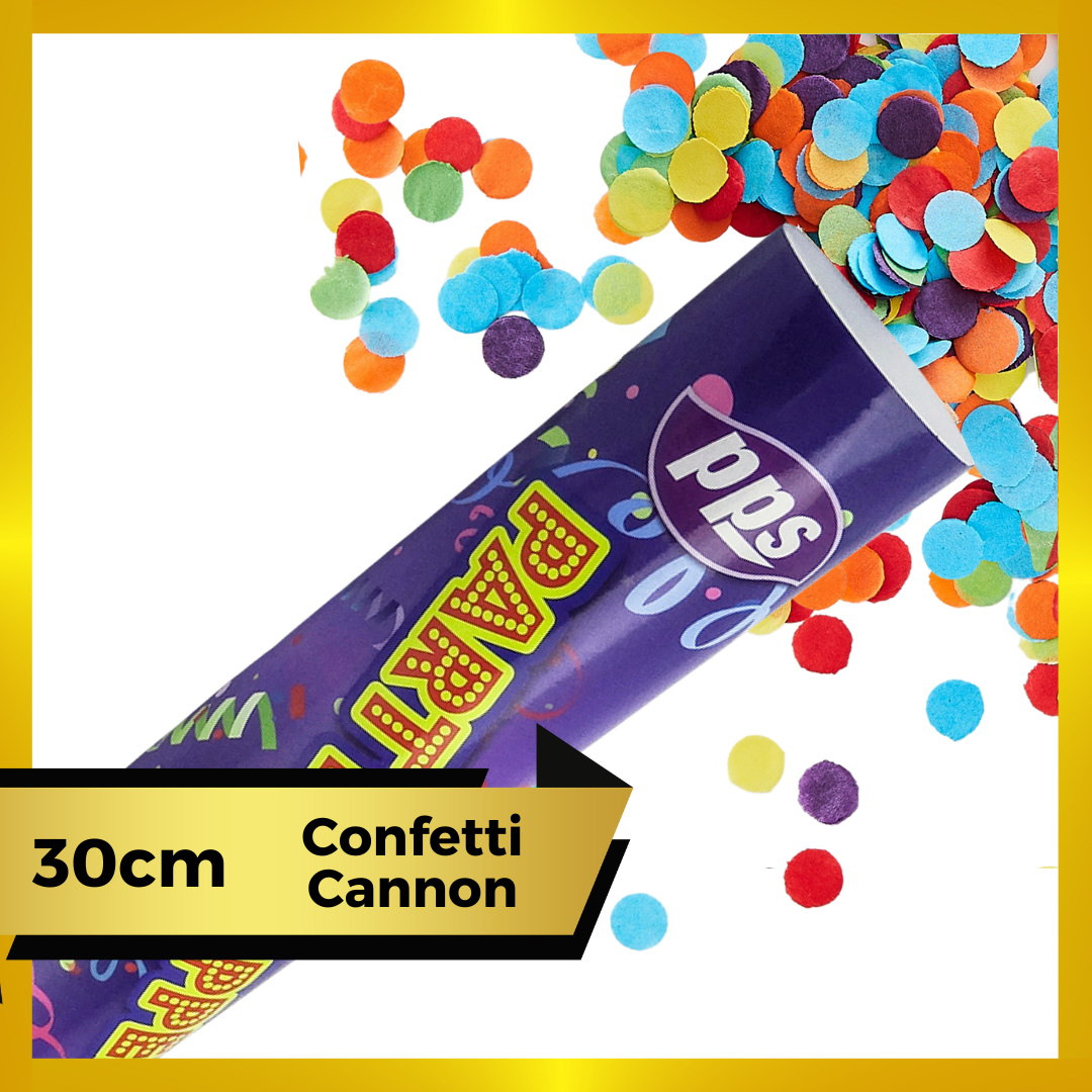 Party Confetti Cannon Large Party Poppers 60cm 30cm 20cm Compressed Air ...