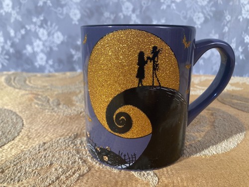 Disney Nightmare Before Christmas Glitter Mug 14oz Jack & Sally Coffee ...
