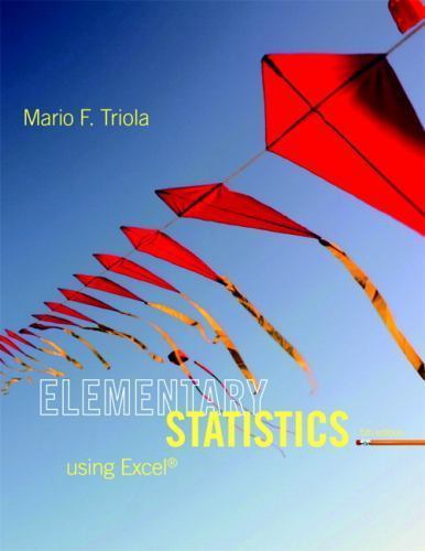 Elementary Statistics Using Excel by Triola, Mario F. 9780321851666| eBay