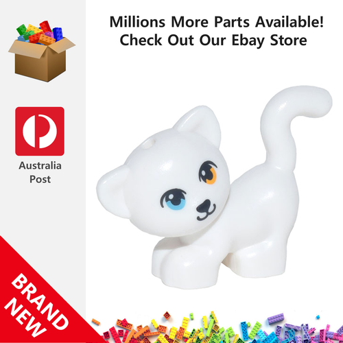 Genuine LEGO™ White Cat Friends Standing and Looking 93089 29194pb04 ...