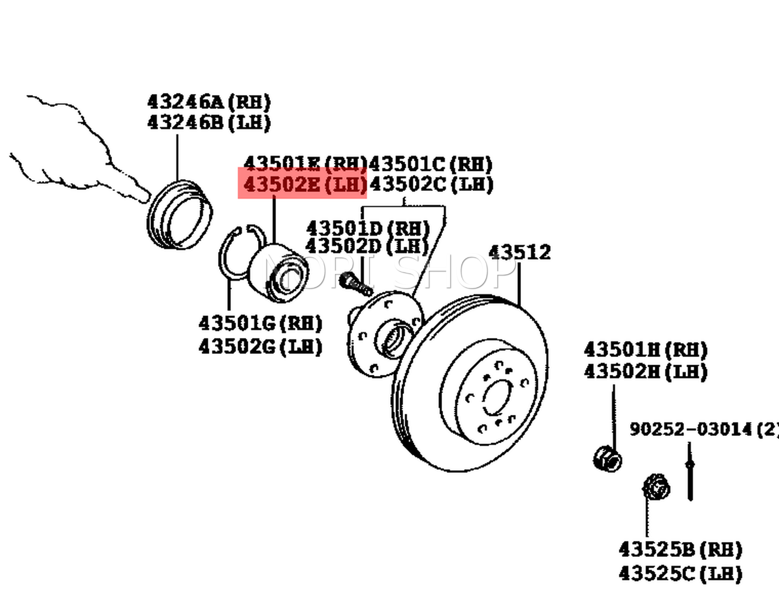 Genuine TOYOTA Front Axle Hub Bearing For ALTEZZA / GITA VEROSSA PROGRE ...
