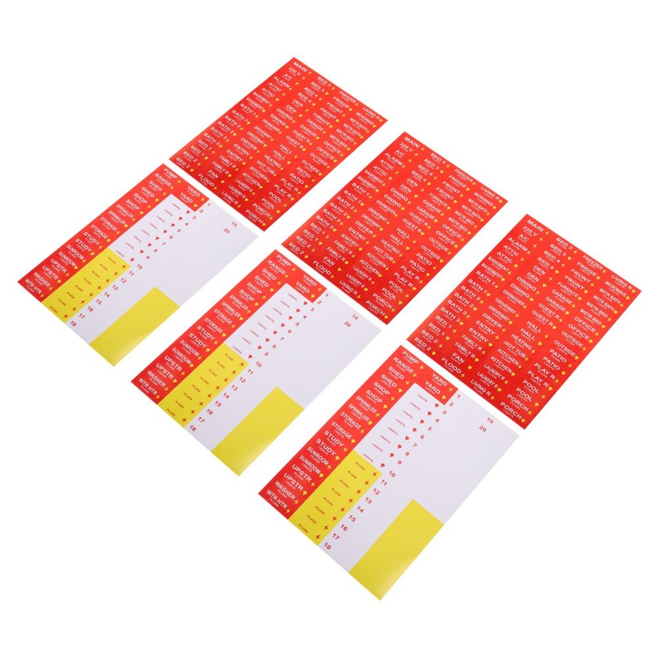3 Sets Electrical Labels Panel Stickers Board Identification Tags ...