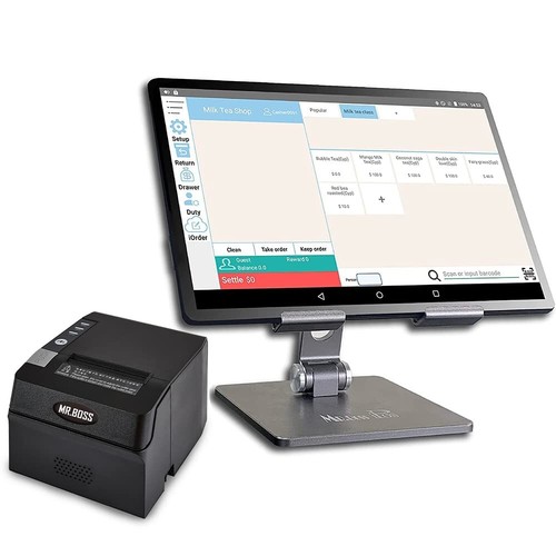Mobile POS Cash Register Tablet 80mm Receipt Printer for Restaurant ...