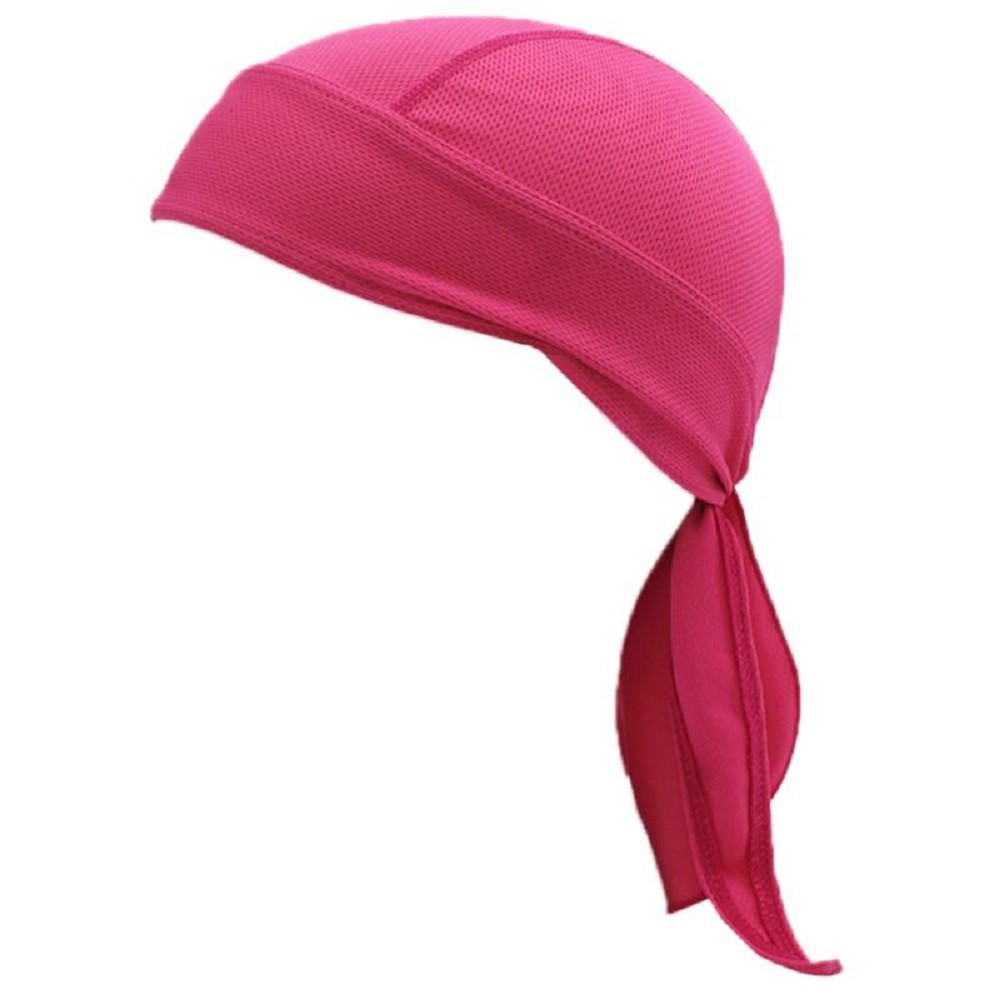 Hot Pink Dry Fit Moisture Wicking Stretch Biker Head Wrap Durag Free ...