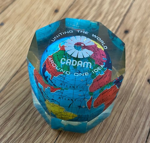 Vintage CADAM CAD Software World Globe Small Desk Decoration One Idea ...