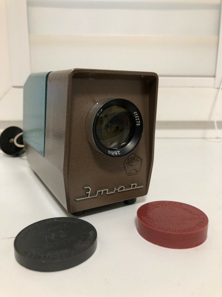 Etud Vintage old USSR Soviet Film slide projector FED USSR ETUDE + Box+ ...
