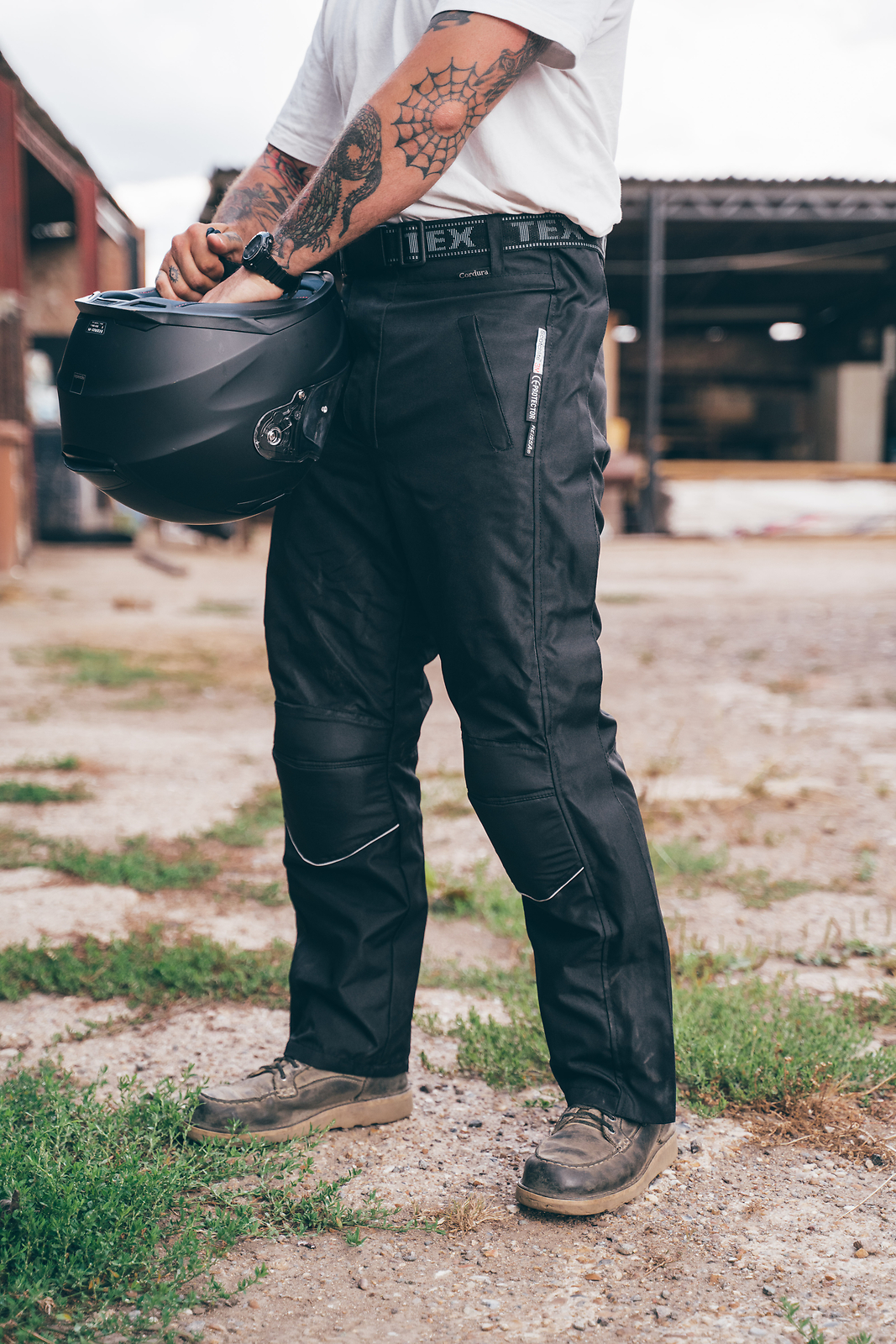 Motorbike Over Trousers Motorcycle Waterproof CE Knee Armour Rain ...