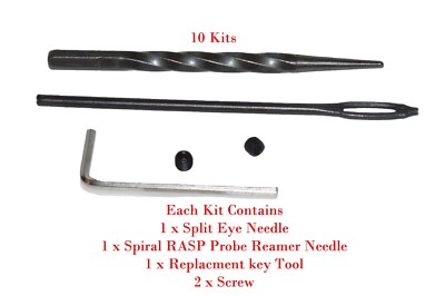 10Kits Replacement Split Eye Insertion & Sprial Needle for Tire Plug ...
