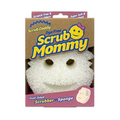 3 x SCRUB MOMMY DUAL SIDED SCRUBBER & SPONGE ECO COLLECTION WHITE SCRUB ...