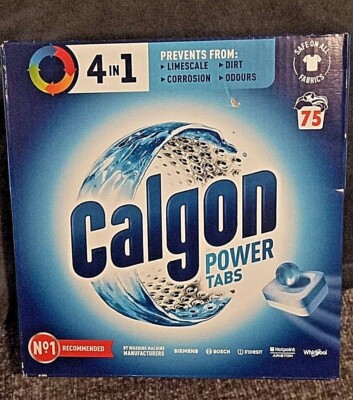 Calgon Powerball Tablets 4-in-1 Washing Machine Water Softener 1 -75 ...