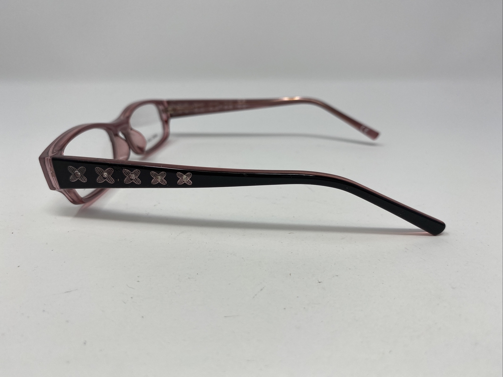 LANTIS OPTICAL Eyeglasses Frame CS L8014 48-16-130 BLK Black/Pink Full ...