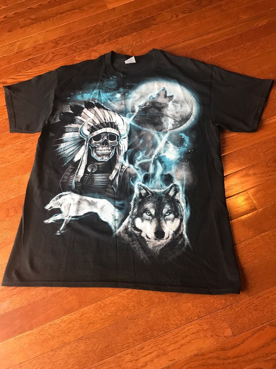 Native American Wolf Howling At Moon Tattoos Native American Wolf