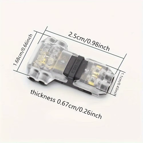5/10/20PCS Wire Cable Snap in T2 Connector No-Solder No-Peel Quick ...