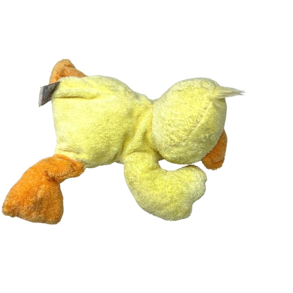 Ty Pluffies Ducky Plush 2007 Yellow Laying Down Beanie Bird with ...