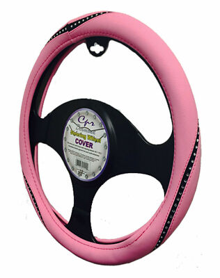 Pink Bling Crystal Rhinestone Car Steering Wheel Cover Universal 14.5 ...