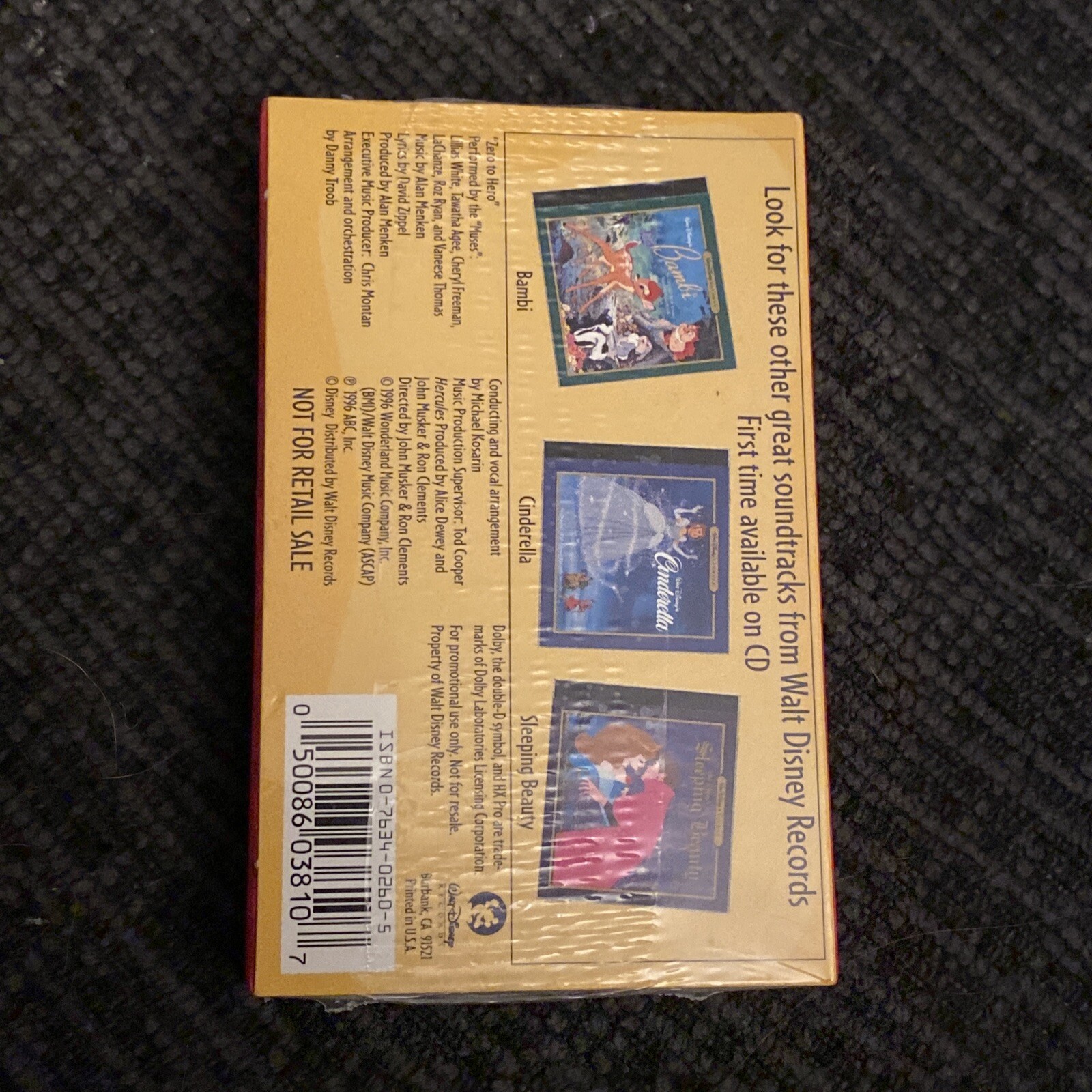 HERCULES ZERO TO HERO Promo CASSETTE SINGLE Cassingle SEALED Advance ...