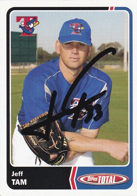 JEFF TAM TORONTO BLUE JAYS SIGNED TOTAL CARD NEW YORK METS CLEVELAND ...