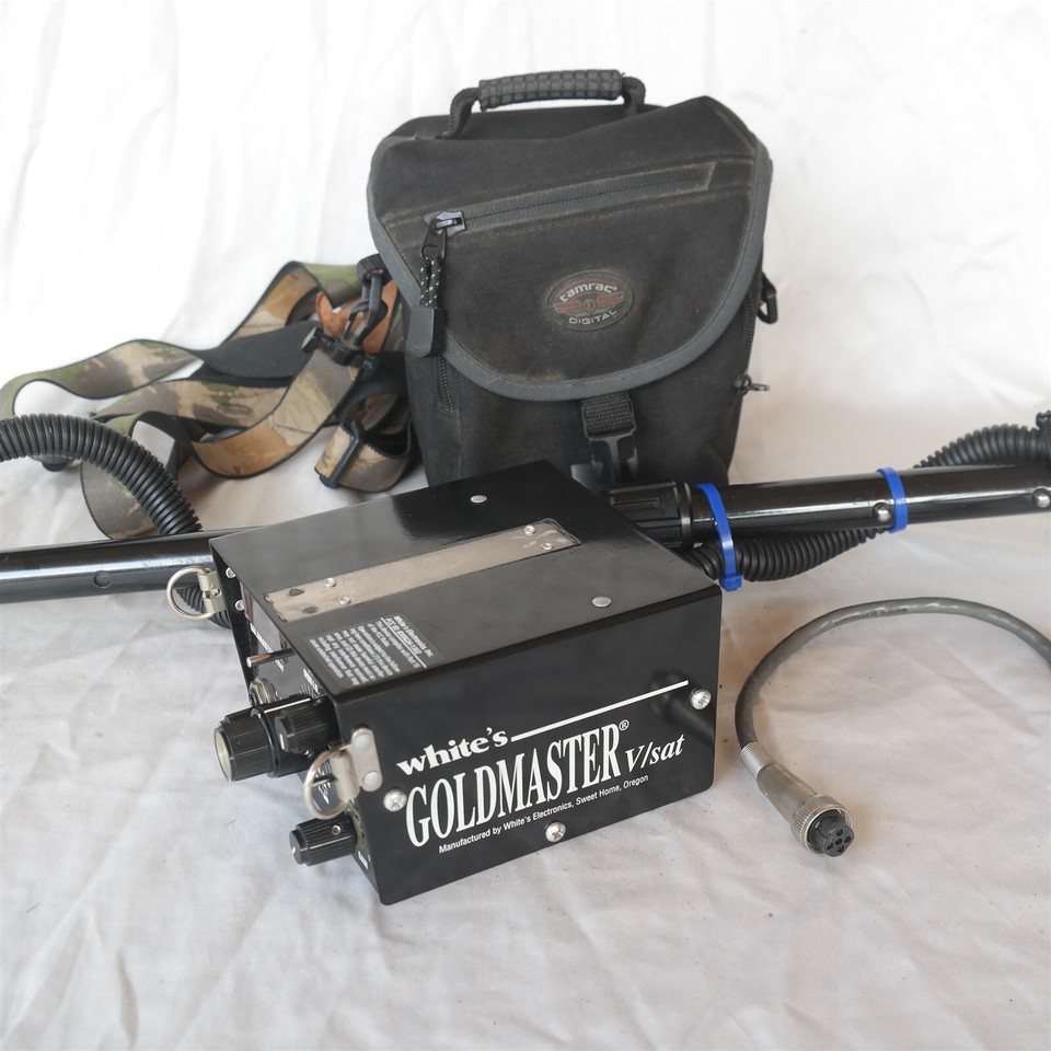White's Goldmaster V/sat Metal detector Gold machine Chest mount TESTED ...