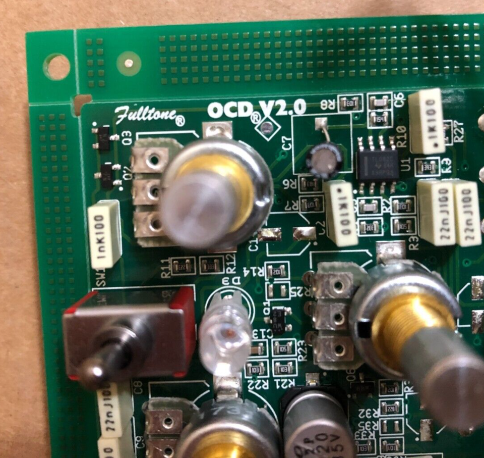 Fulltone OCD Obsessive Compulsive Drive Pedal v2.0 Single Circuit Board ...