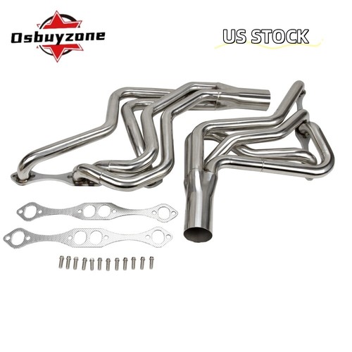 for 70-87 Chevy SBC 267-400 V8 Stainless Steel Long Tube Exhaust ...