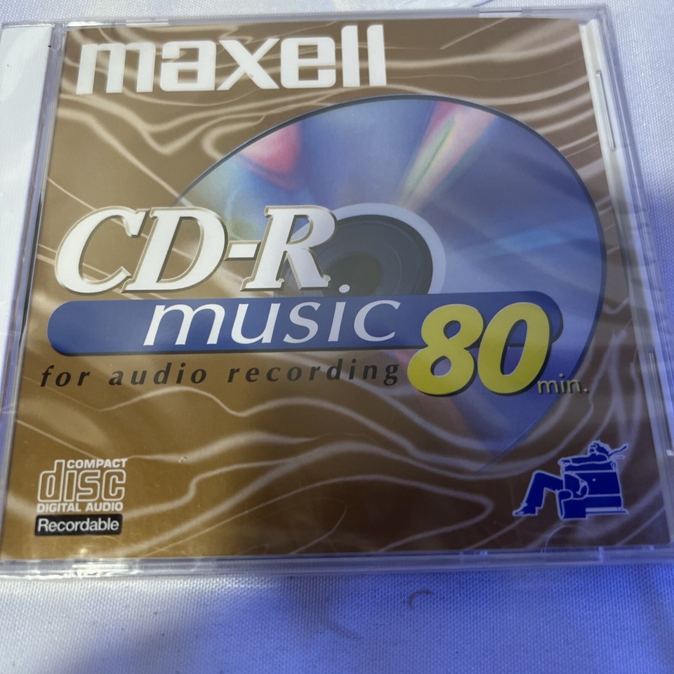 Maxell CD-R Music 80 min for audio recording Rip Disc Play Back, NEW ...