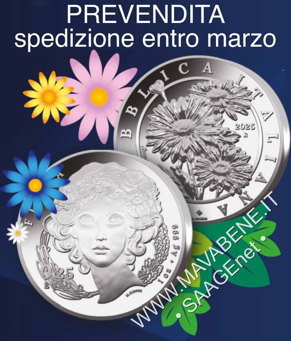Pre-Sale Italy 2025 Daisy Flora Coin 0.25 EURO Silver Packaging | eBay