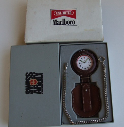 SWISS ARMY Marlboro UNLIMITED II POCKET Watch~FULL Set~Classic Design ...