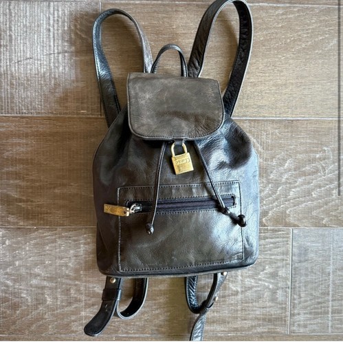 Vintage 90s/Y2K DKNY Genuine Leather Mini Backpack | eBay