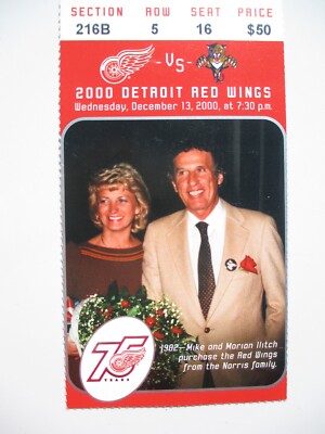 Detroit Red Wings Ticket Stub December 13, 2000 | eBay