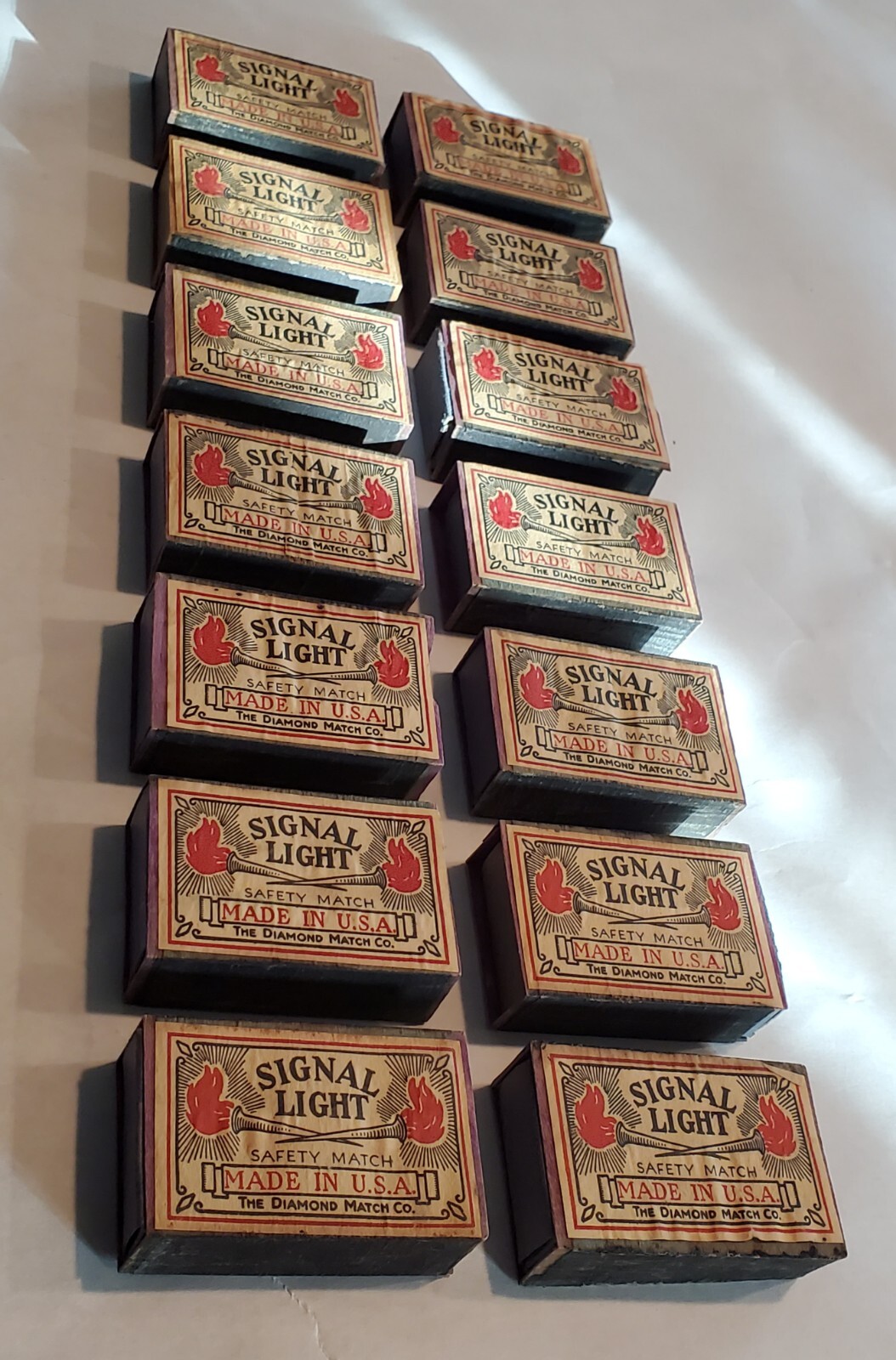 Antique Signal Light Match Box Lot. The Diamond Match Company. Lot Of ...