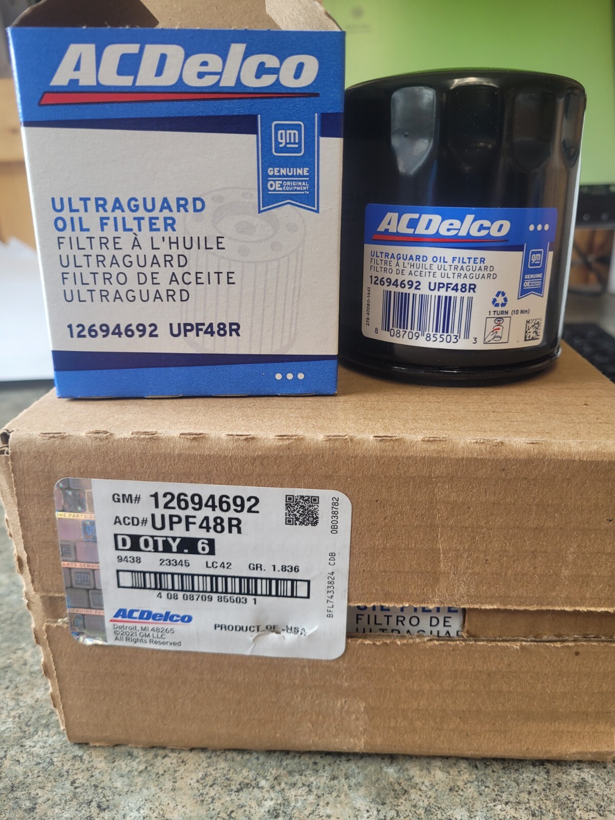 6 NEW Engine Oil Filter-Ultraguard ACDelco UPF48R 12694692 FAST FREE ...