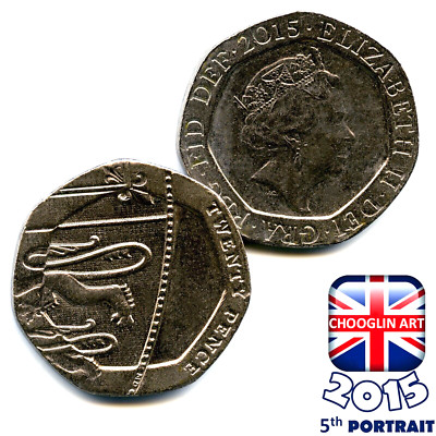 A BRITISH 2015 ELIZABETH II TWENTY PENCE 20p COIN, 10 Years Old! (5th ...