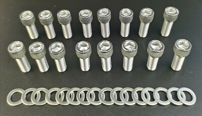 SBF HEADER BOLTS STAINLESS STEEL SET SMALL BLOCK FORD 260 289 302 351W ...