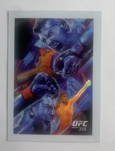 2025 Topps Now UFC 319 Poster Card Khamzat Chimaev vs Dricus Du Plessis ...